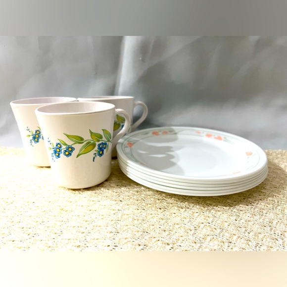 Dining | Corningware Corelle My Garden Coffee Tea Cup And Plate Set ...